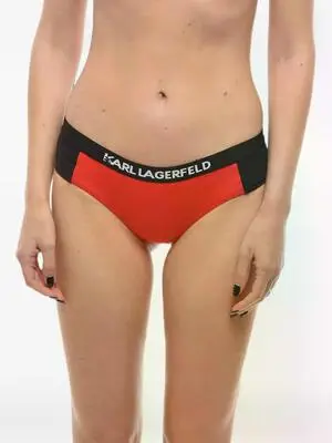 Karl Lagerfeld Logo-waistband Bikini Briefs - Red