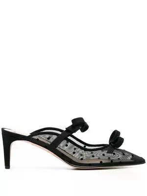 Red Valentino Pointed-toe Bow-detail Mules