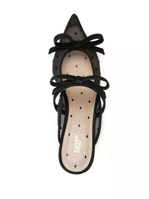 Red Valentino Pointed-toe Bow-detail Mules