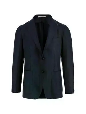 Tagliatore Single-breasted Patch-pocket Blazer - Blue