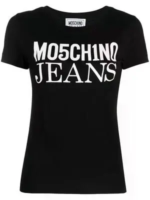 Moschino Logo-print Cotton T-shirt - Black