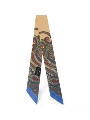 Etro Paisley-print Silk Scarf - Neutrals