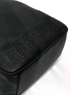 Moschino Logo-embossed Faux-leather Backpack