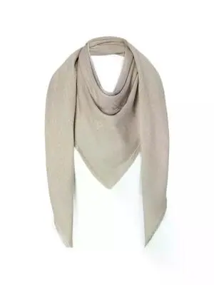 Fendi Ff Logo Frayed Scarf - Neutrals