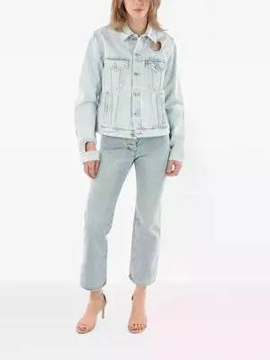 Off-White Meteor Cut-out Denim Jacket - Blue