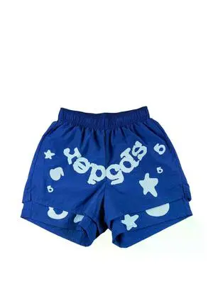 SP5DER Beluga Double-layer Shorts - Blue