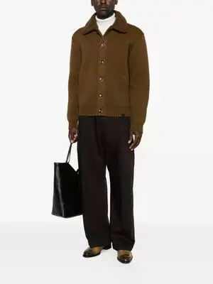 TOM FORD Shearling-collar Cardigan