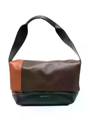 Marni Colour-block Shoulder Bag - Brown