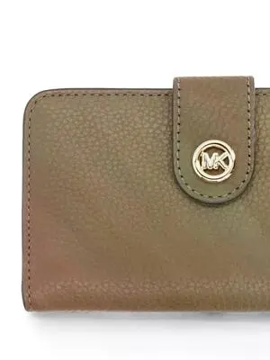 Michael Kors Medium Logo-plaque Pebbled-leather Wallet