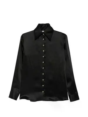 Khaite Ivy Satin Shirt - Black