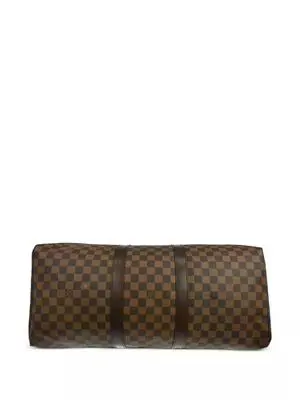 LOUIS VUITTON 2006 Damier Keepall Travel Tote Bag - Brown