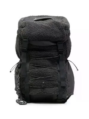 Adidas By Stella McCartney Fleece-texture Buckle-fastening Backpack - Grey