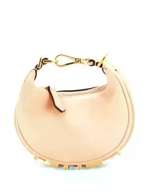 Fendi Leather Nano Hobo Bag - Neutrals
