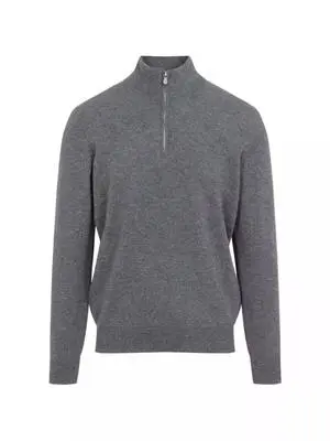 Brunello Cucinelli Half-zip Cashmere Sweater - Grey