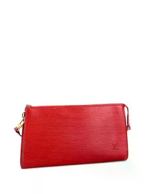 LOUIS VUITTON Pochette Accessoires Epi Leather Clutch Bag - Red