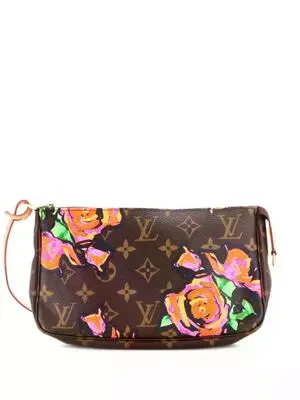 LOUIS VUITTON Pochette Accessoires Limited Edition Monogram Roses Shoulder Bag