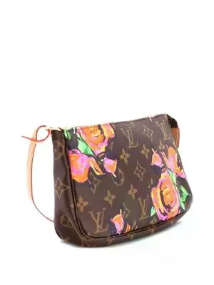 LOUIS VUITTON Pochette Accessoires Limited Edition Monogram Roses Shoulder Bag
