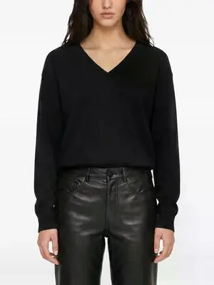 LANVIN Bow-detail V-neck Sweater