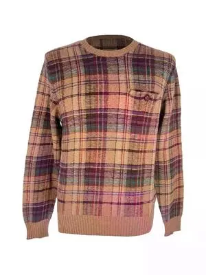 Ralph Lauren Plaid Elbow-patch Sweater - Brown
