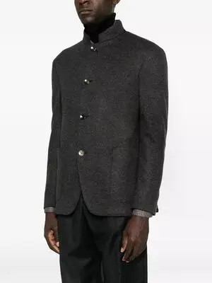 Agnona Button-up Mandarin-collar Blazer