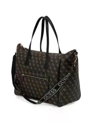 Guess Large Latona Monogram-pattern Tote Bag