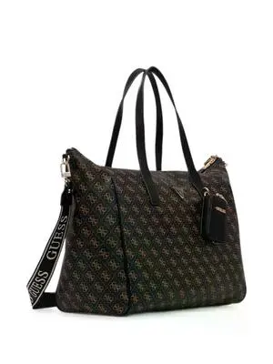 Guess Large Latona Monogram-pattern Tote Bag