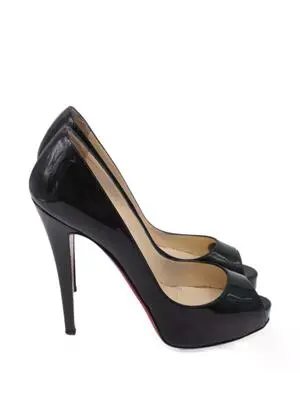 CHRISTIAN LOUBOUTIN 2000 Very Privé Platform Leather Pumps - Black