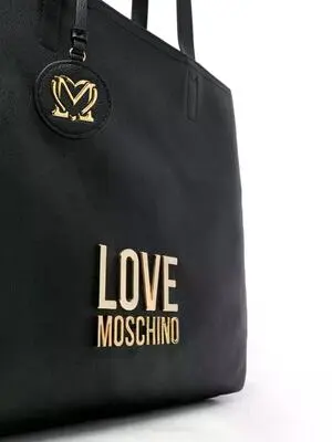 Moschino Logo Plaque Shoulder Bag