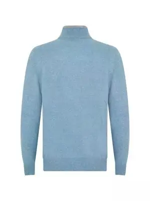 Fedeli Quarter-zip Long-sleeve Sweater - Blue
