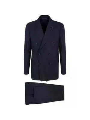 LARDINI Pinstripe Double-breasted Suit