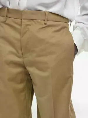 JIL SANDER Flat-front Cotton-twill Trousers