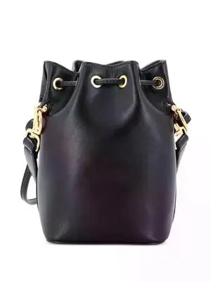 Fendi Mon Tresor Leather Mini Bucket Bag - Black