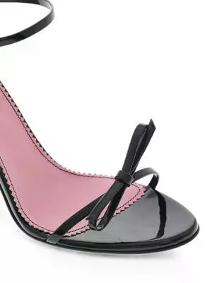 Dsquared2 Patent Leather Ankle-strap Sandals With Bow Detail