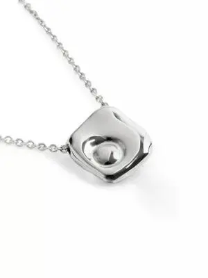 Monica Vinader Tone Hammered Effect Square Pendant Necklace