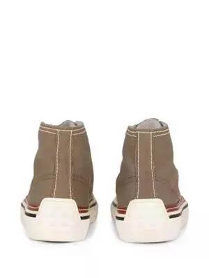 TOD'S Gomma Pebble-detail High-top Sneakers - Green