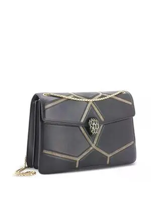 BVLGARI Glam Rebel Serpenti Forever Chain Embellished Quilted Leather Medium Shoulder Bag