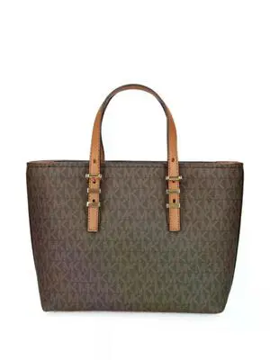 Michael Kors Small Quinn Monogram-pattern Tote Bag - Brown
