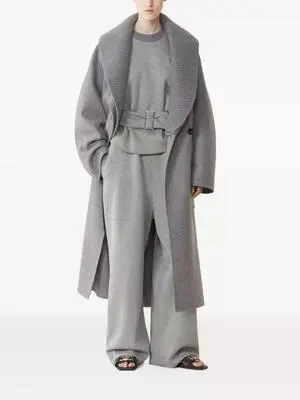 LANVIN Ribbed-collar Double-breasted Coat
