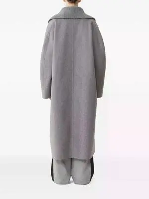 LANVIN Ribbed-collar Double-breasted Coat