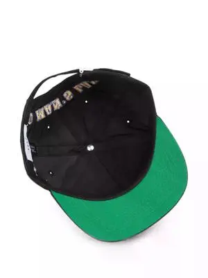 Rhude Embroidered-logo Straight-visor Cap - Black