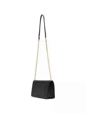 Elisabetta Franchi Lizard-effect Chain-strap Cross Body Bag - Black