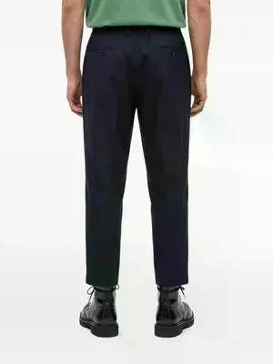 Marni Deep Tropical-wool Trousers With Drawstring Waist - Blue