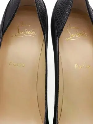 CHRISTIAN LOUBOUTIN Leather Snake-effect Panel Pointed Toe Stiletto Pumps