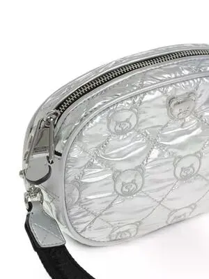 Moschino Teddy Embroidered Quilted Clutch Bag