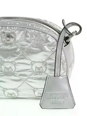 Moschino Teddy Embroidered Quilted Clutch Bag