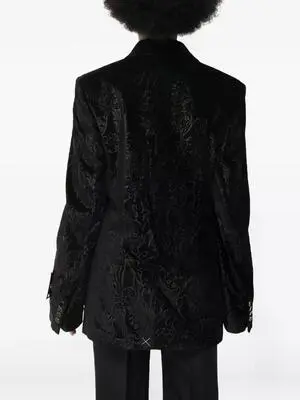 Off-White Damask Velour Tomboy Blazer