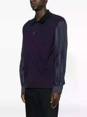 MAISON MARGIELA Pinstripe-sleeve Panelled Cotton Shirt