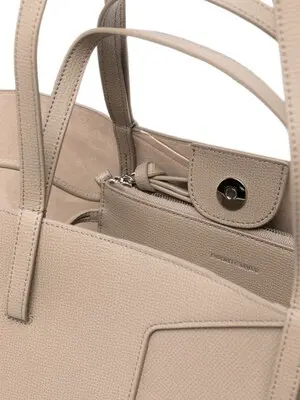 Emporio Armani Medium Leather Tote Bag