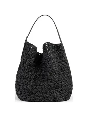 TOTEME Rafia Belted Tote Bag - Black