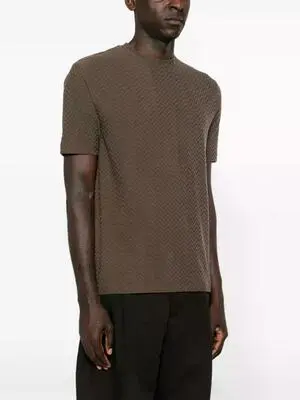 Giorgio Armani Chevron-knit T-shirt